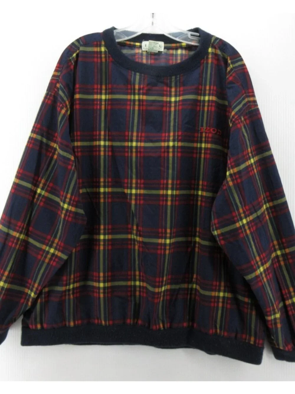 Izod | Jackets & Coats | Vintage Izod Jacket Large Golf Tartan Plaid ...